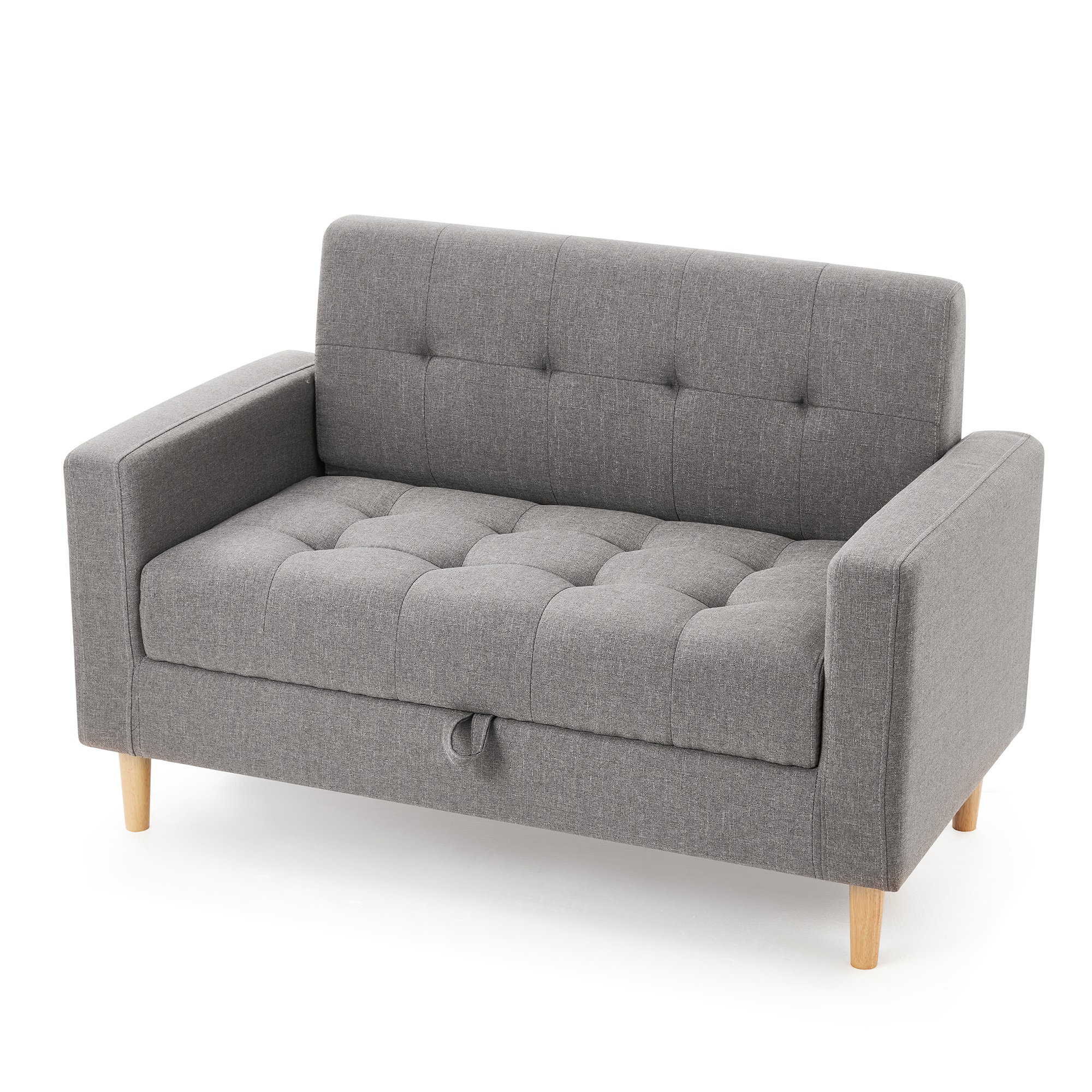 DormCo 48.8'' Square Arm Mini Sofa with Storage | Wayfair