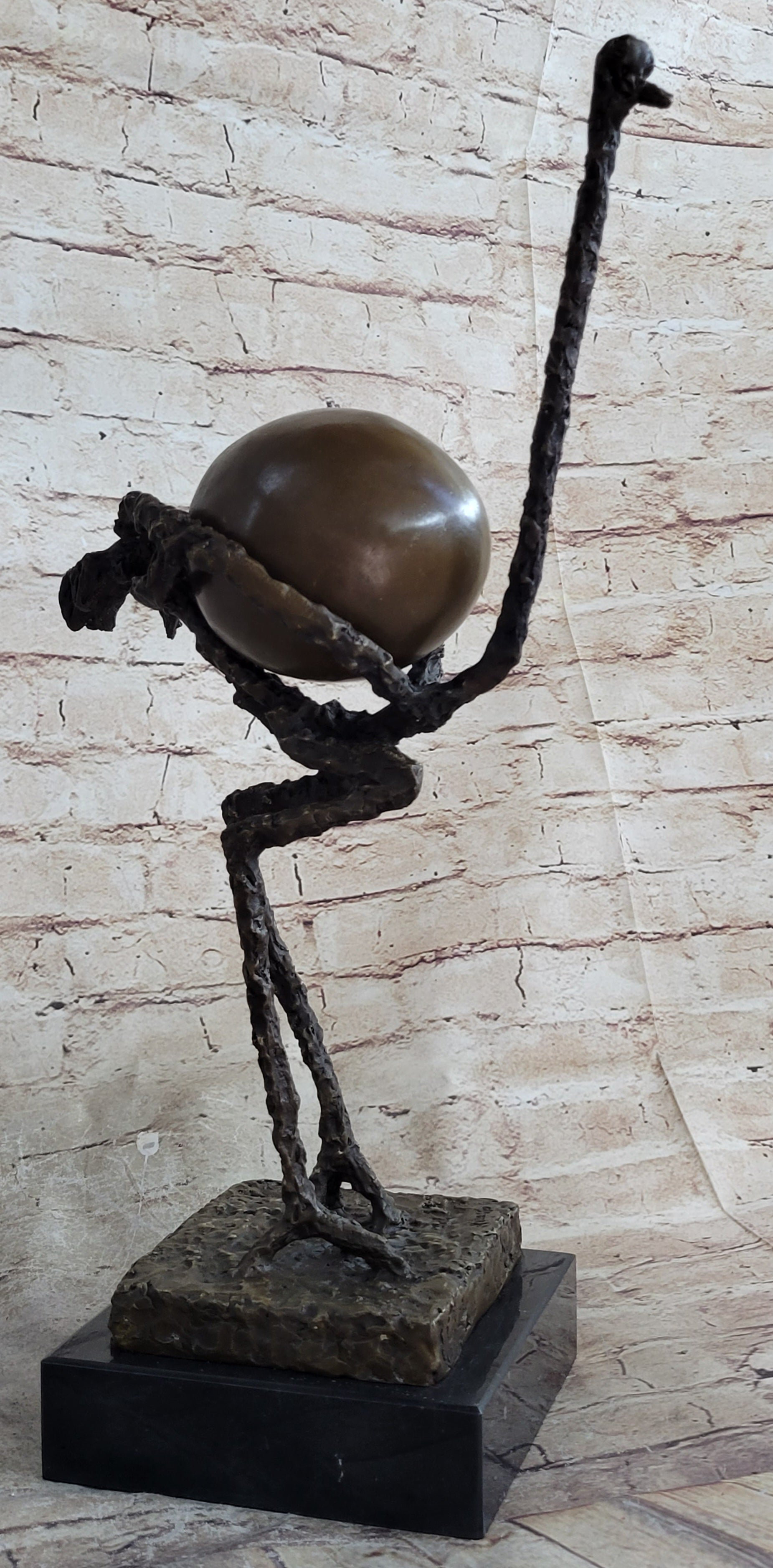 Winston Porter Pico Ostrich Large Bird Abstract Surreal Cubism Modern ...