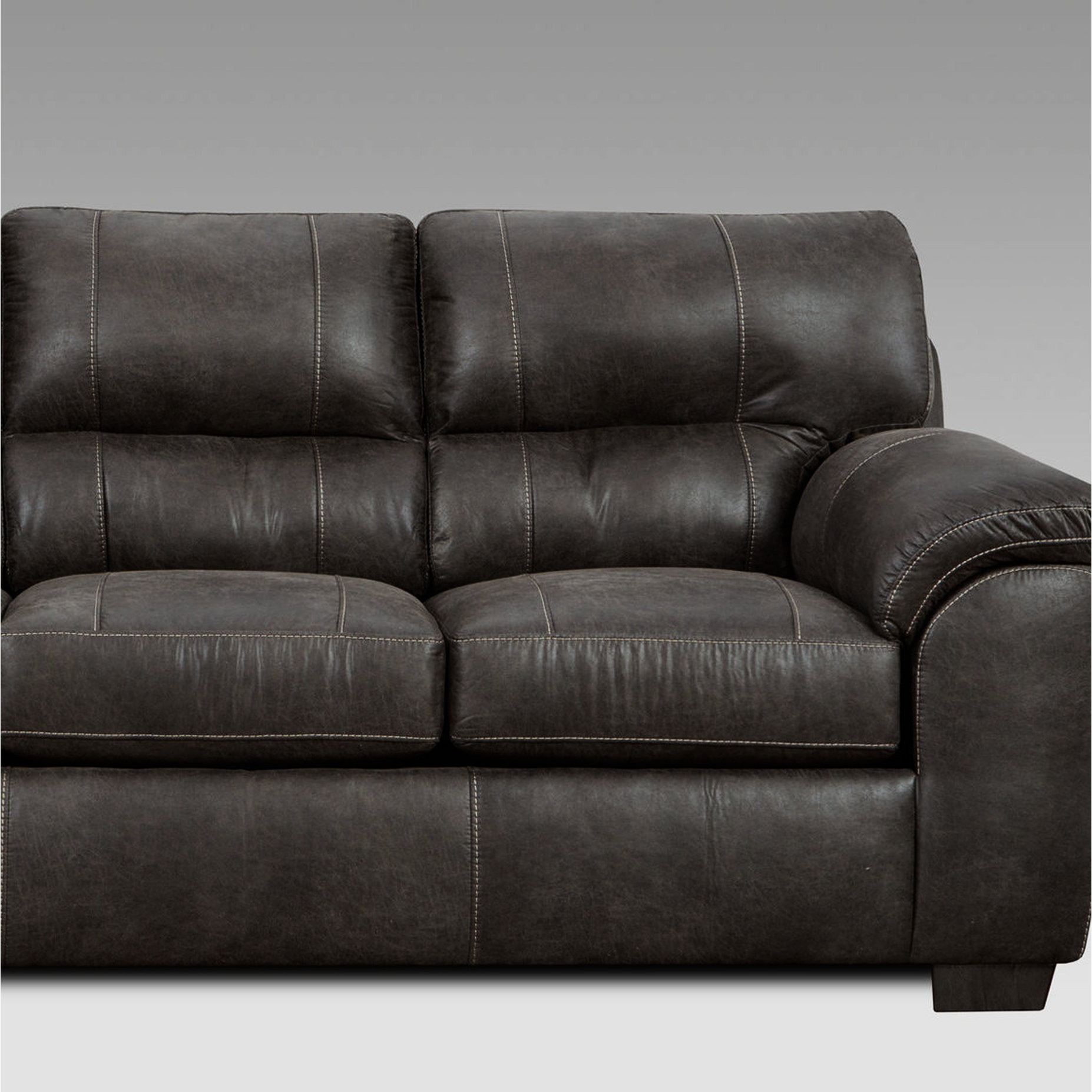 Hokku Designs Fabric Pillow-top Arm Sectional And , Contemporary, Ash ...