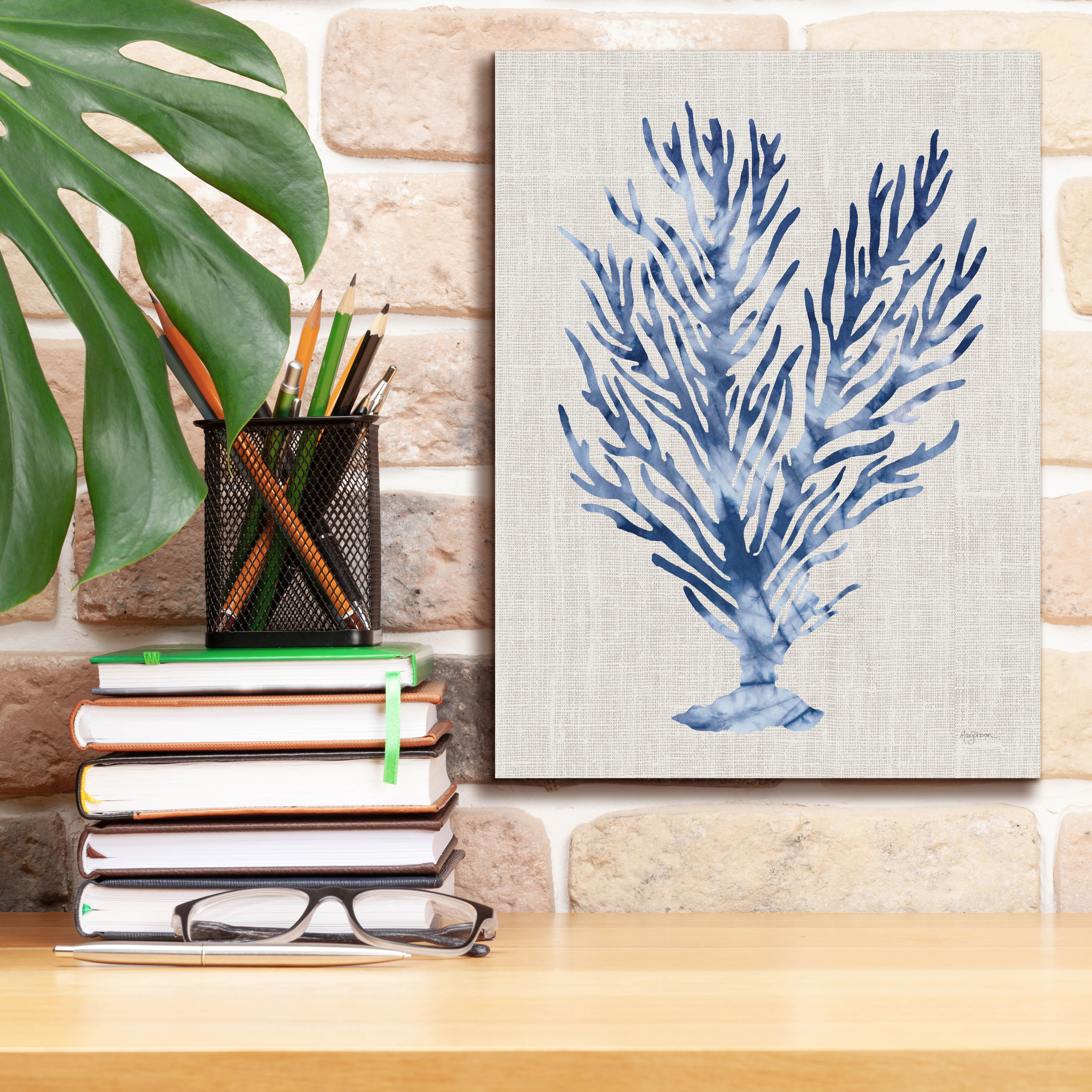 Highland Dunes Epic Graffiti 'Shibori Coral 4 On Linen' by Mary Urban ...