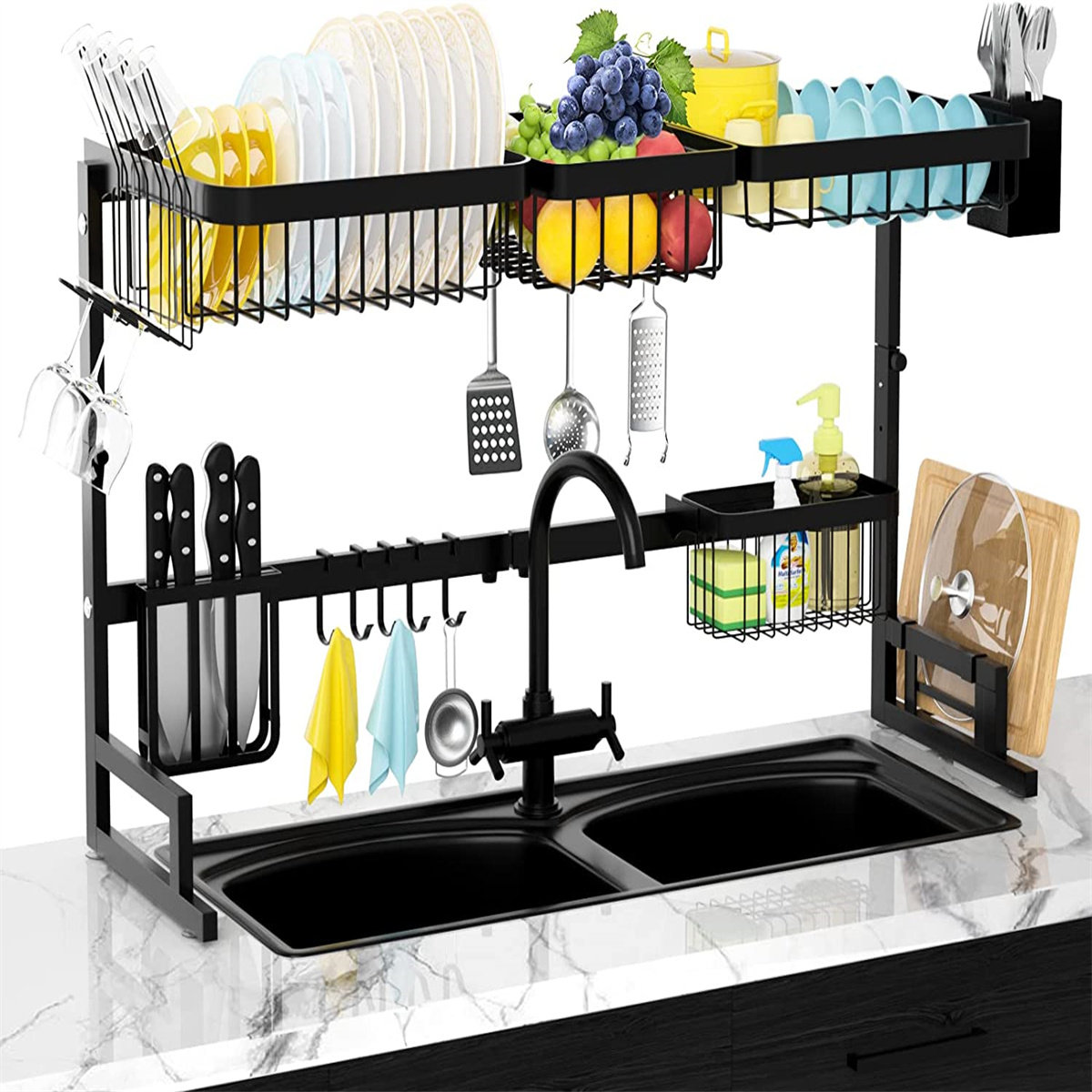 YITAHOME Stainless Steel 2 Tier Dish Rack | Wayfair
