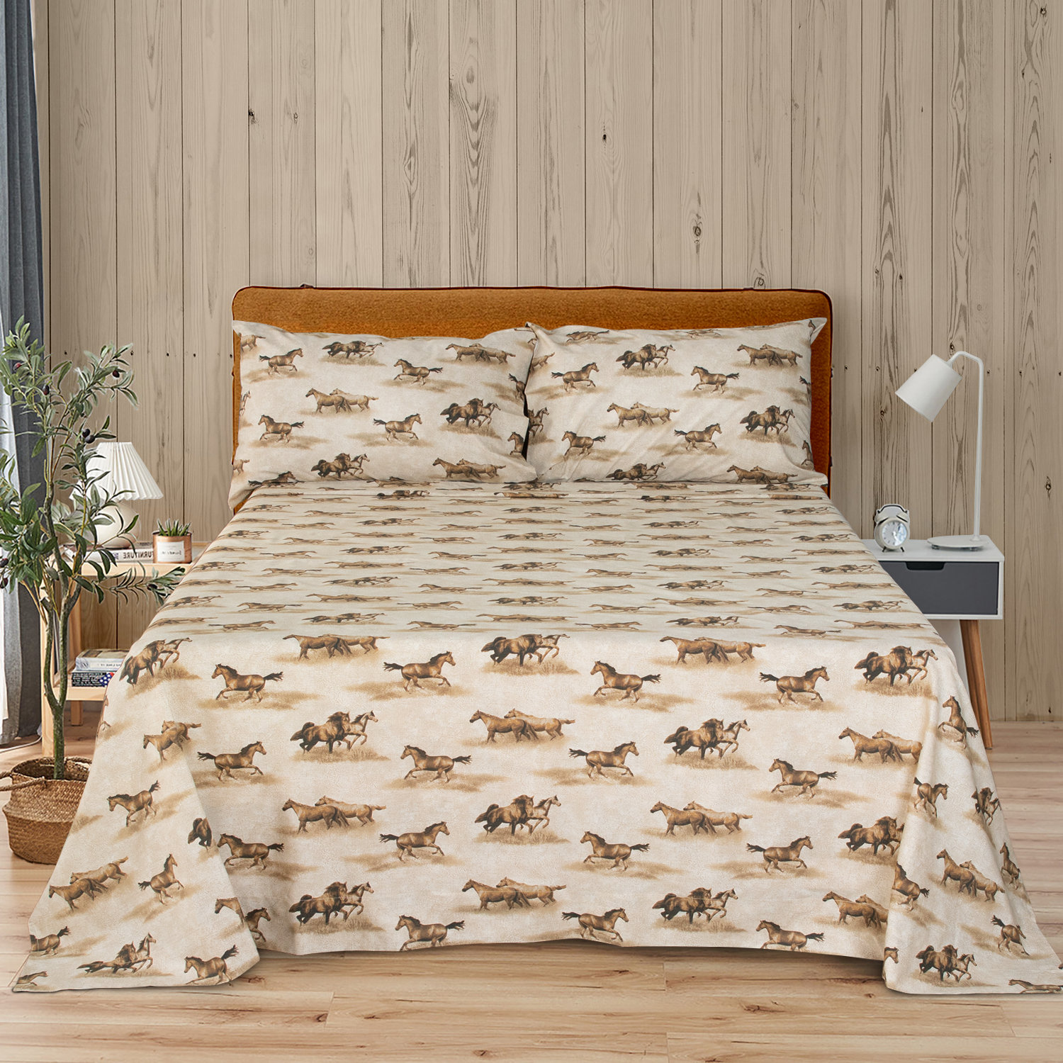 Karin Maki Blue Ridge Trading Wild Horses 100% Cotton Outdoor Rustic ...