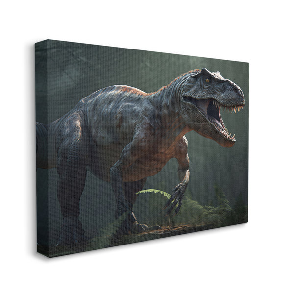 Trinx Detailed T-Rex Portrait On Canvas Graphic Art | Wayfair