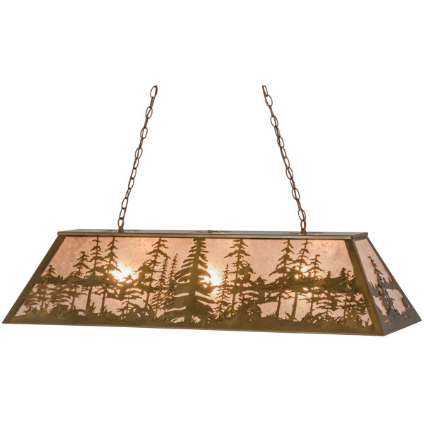 Meyda Lighting Greenbriar Oak 3 - Light Pool Table Linear Pendant | Wayfair