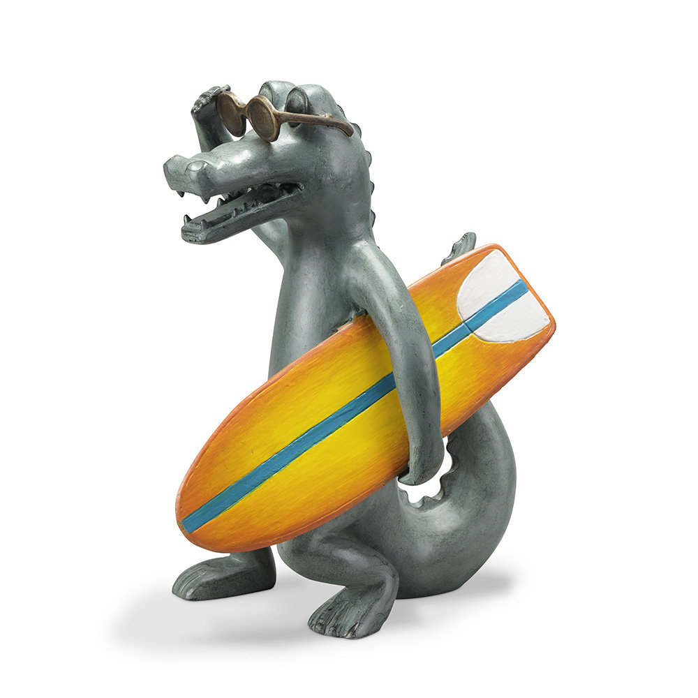 SPI Home Surf's Up Gator Garden Sculpture | Perigold