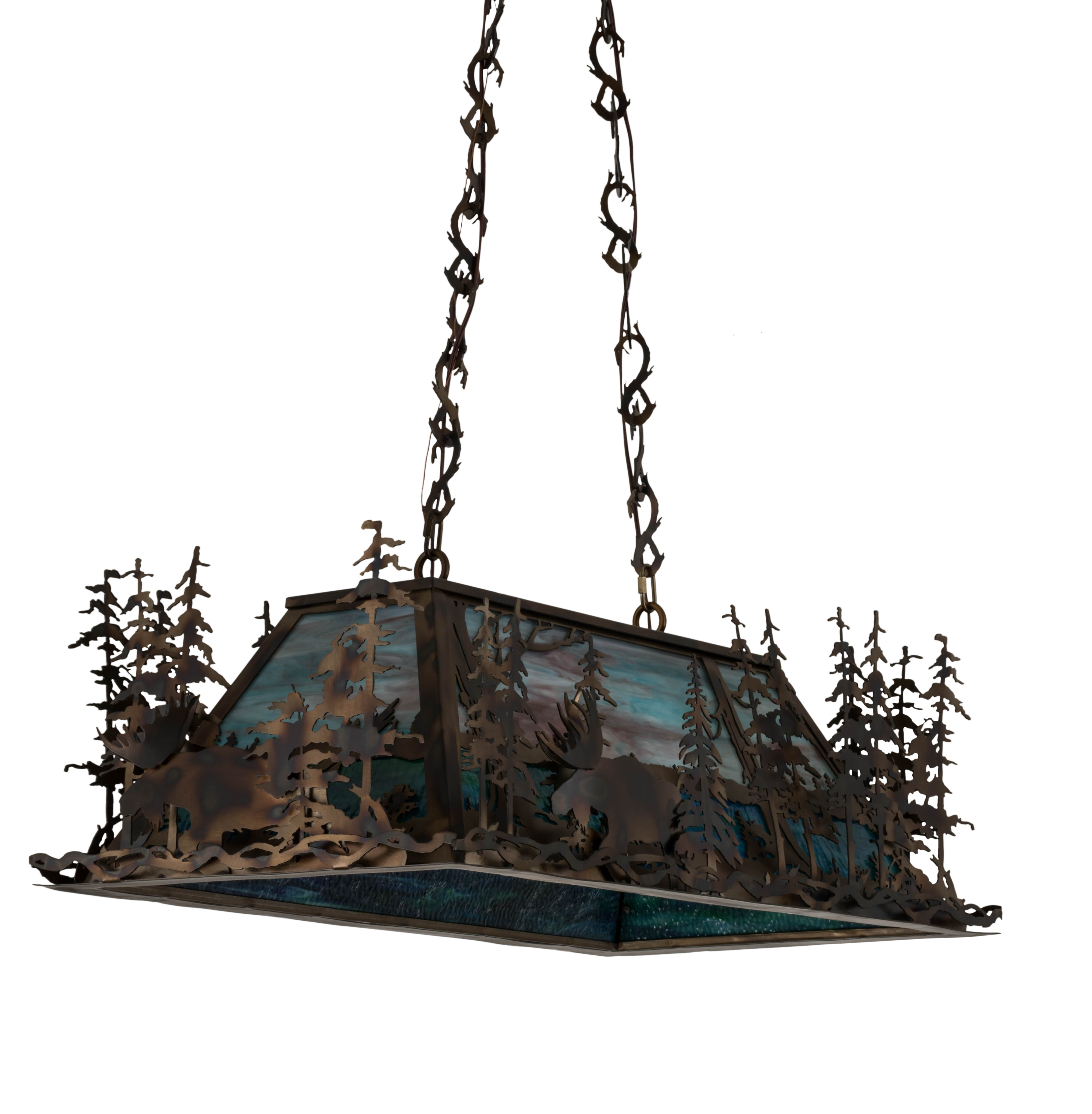 Meyda Lighting 6 - Light Dark Burnished Antique Copper Pool Table ...