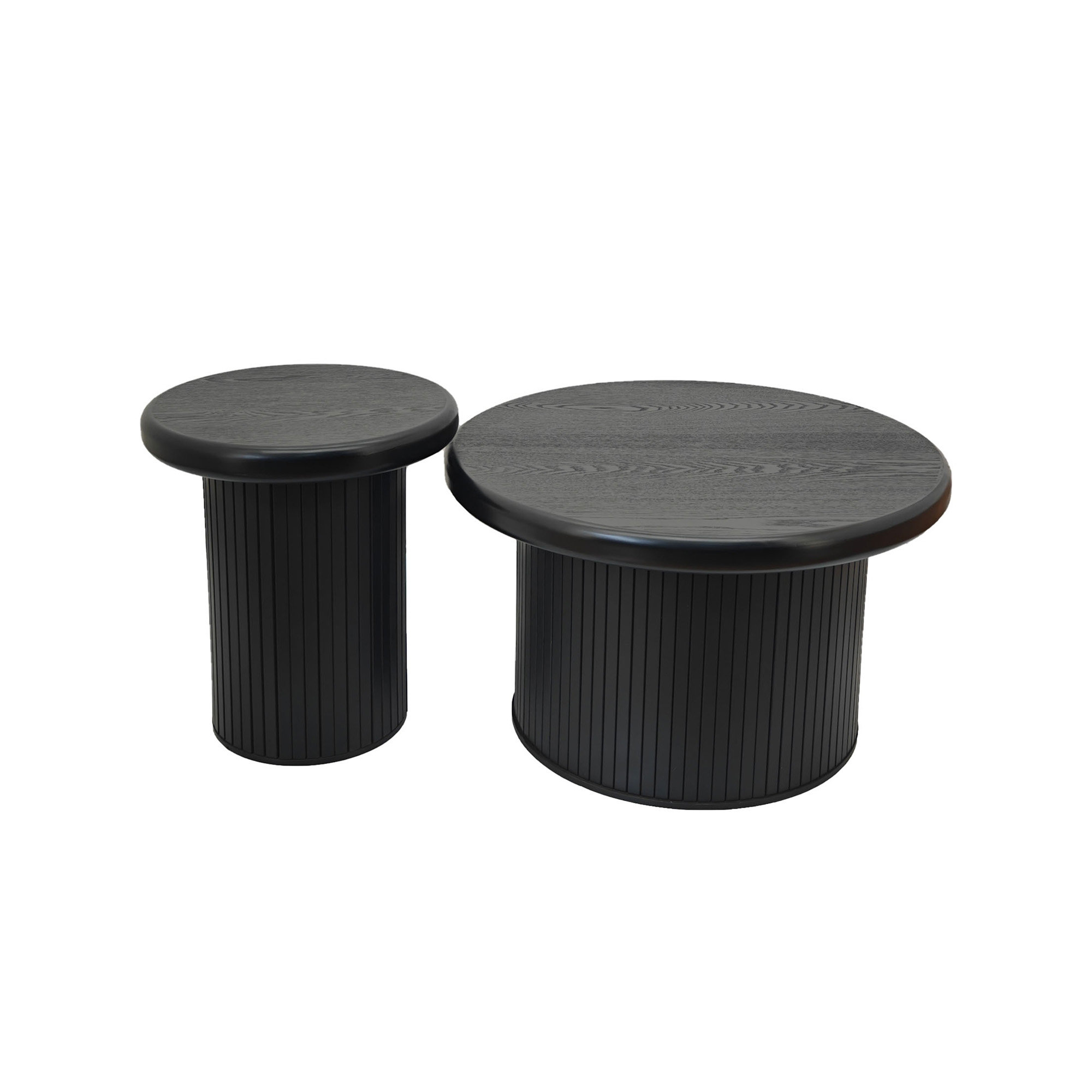 Orren Ellis Modern Round Coffee Table Set – Dual Table Combination With ...