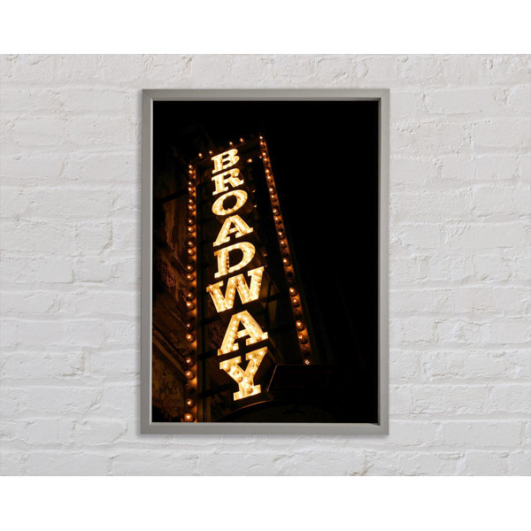 Bright Star Broadway Lights - Single Picture Frame Print on Canvas ...