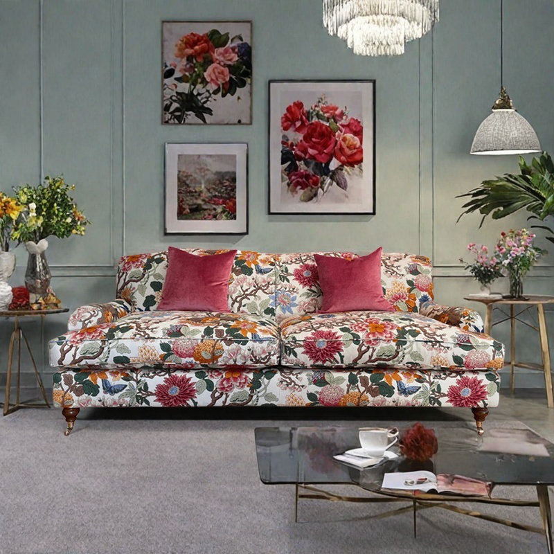 Laouteu American style Rural garden Fabric sofa - Wayfair Canada