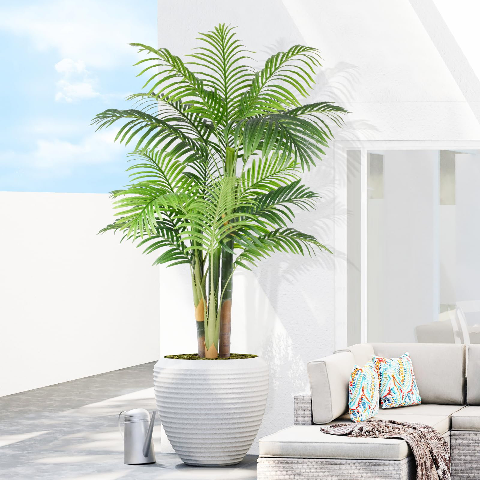 Primrue 5ft Tall Triple Golden Cane Palm Artificial Tree - Wayfair Canada