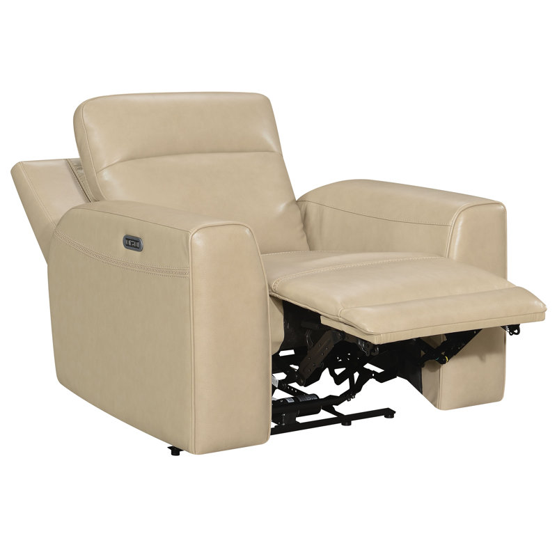 Wade Logan® Aranveer 41" Wide Leather Match Power Standard Recliner ...