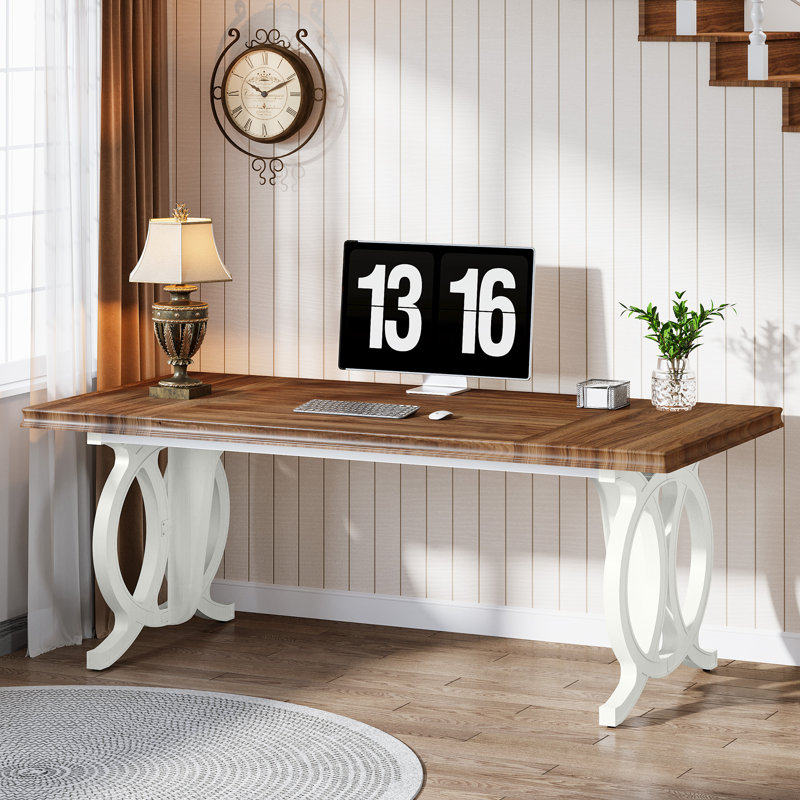 August Grove® 70.87" Executive Desk, Large Computer Office Desk Writing ...