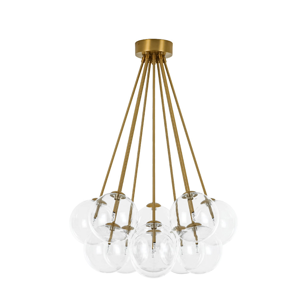 Mercer41 11 - Light Dimmable Glass Cluster Semi Flush Mount | Wayfair