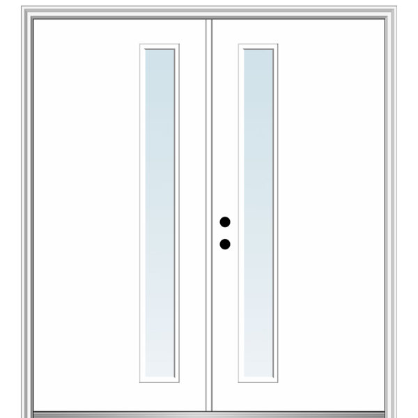 Verona Home Design 81.75'' Glass Fiberglass Front Entry Doors | Wayfair