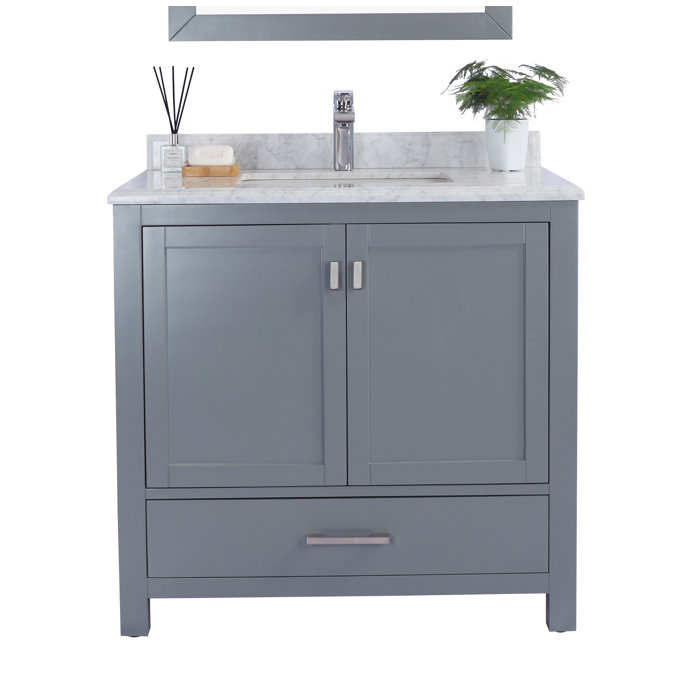 Red Barrel Studio® Mariário 36'' Single Bathroom Vanity with Stone Top ...