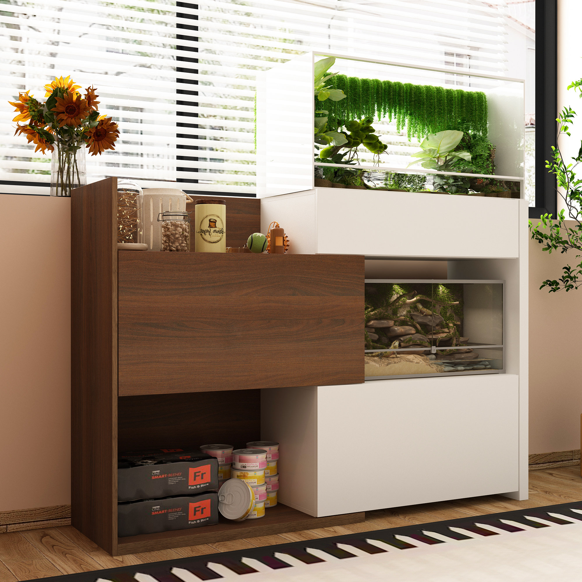 Metaoutdoors Expandable Reptile Stand With Drawer | Wayfair