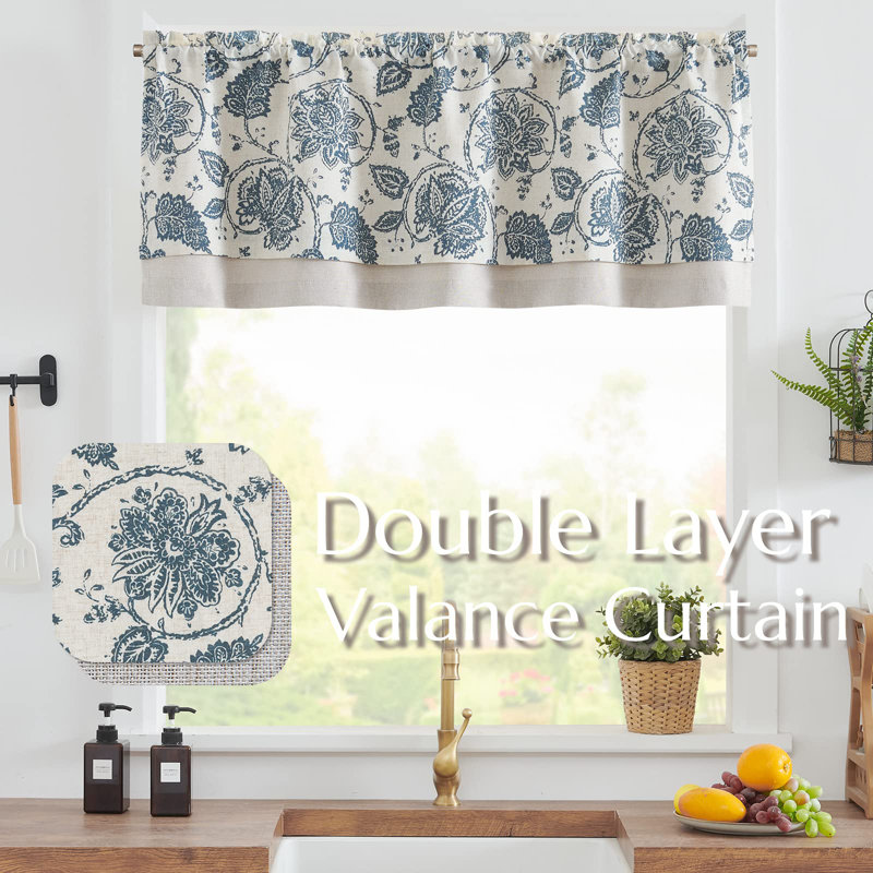 Remorb Double Layer Farmhouse Window Valance | Wayfair