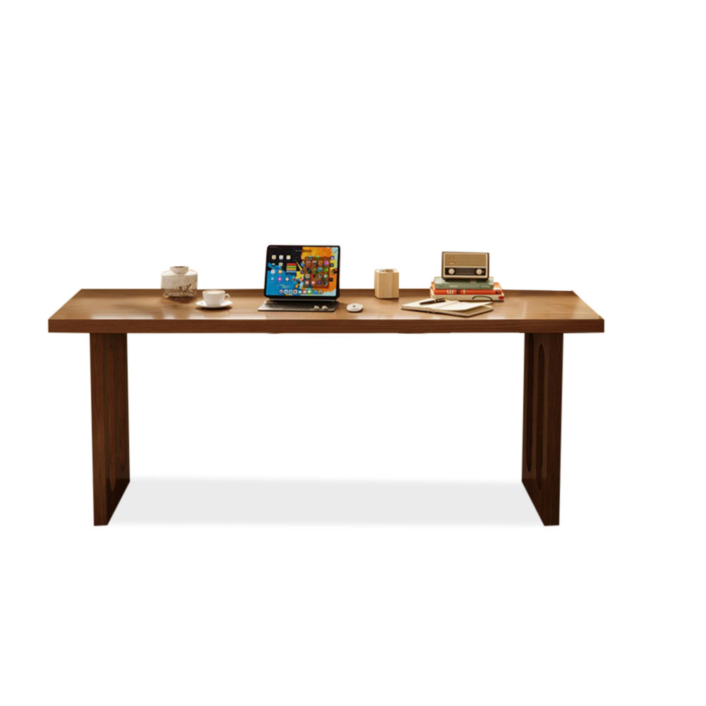 Hokku Designs Light-walnut Rectangular Solid Wood desks | Wayfair