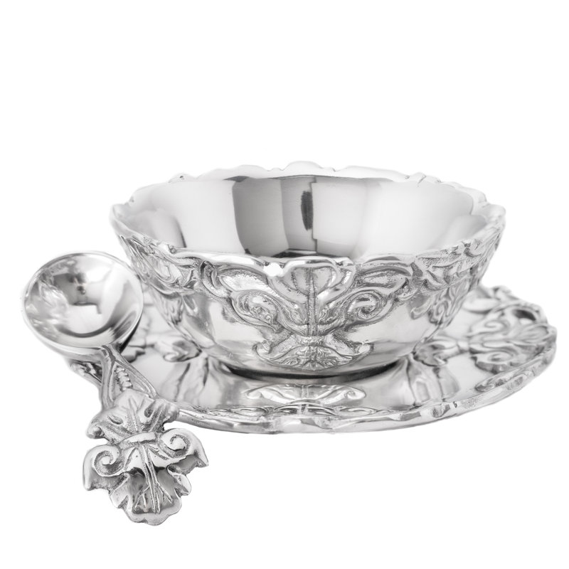 Arthur Court Designs Fleur De Lis 3 Piece Condiment Server Set | Wayfair