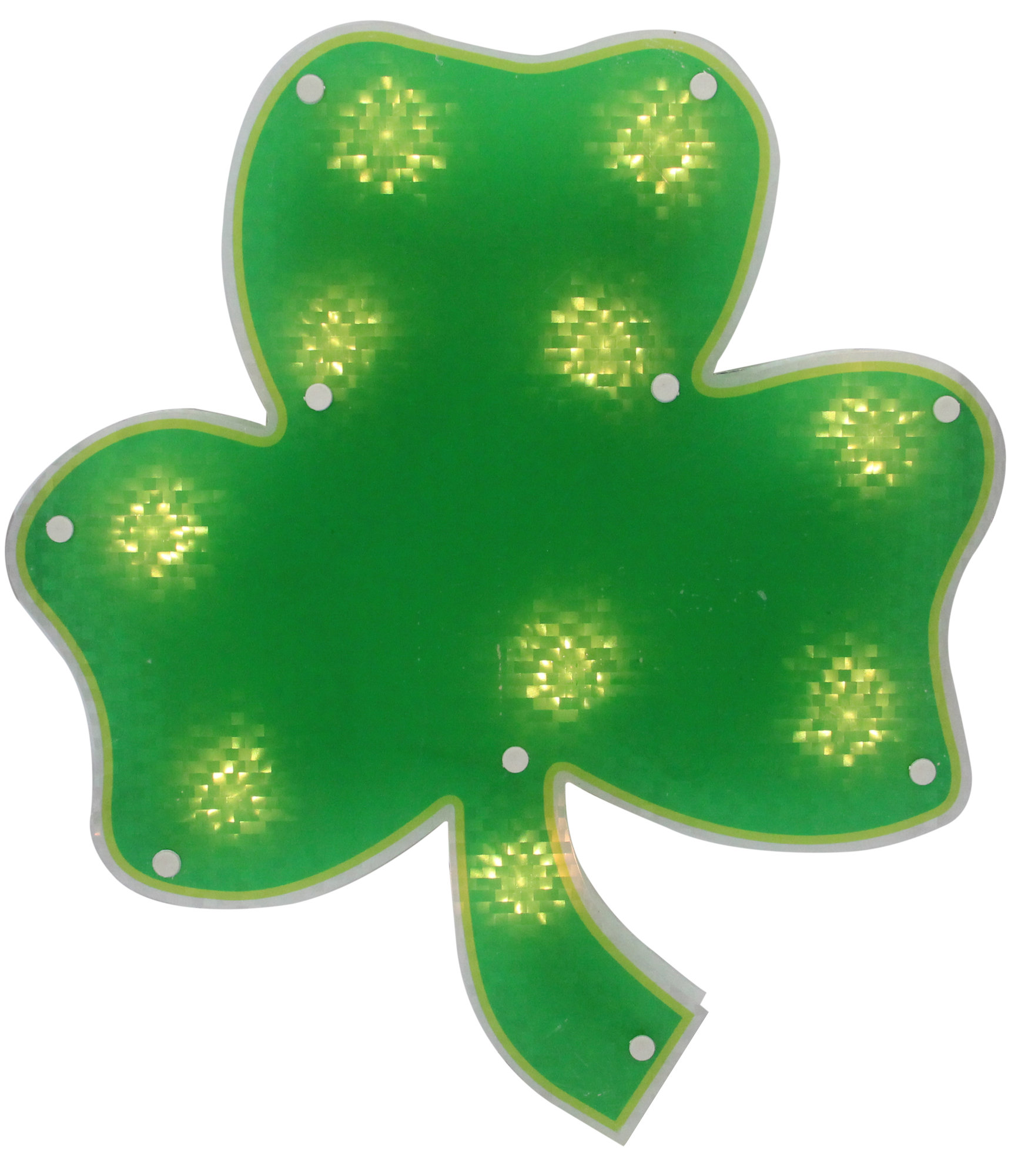 Northlight Seasonal 14" Pre-Lit Green St.Patrick's Day Irish Shamrock ...