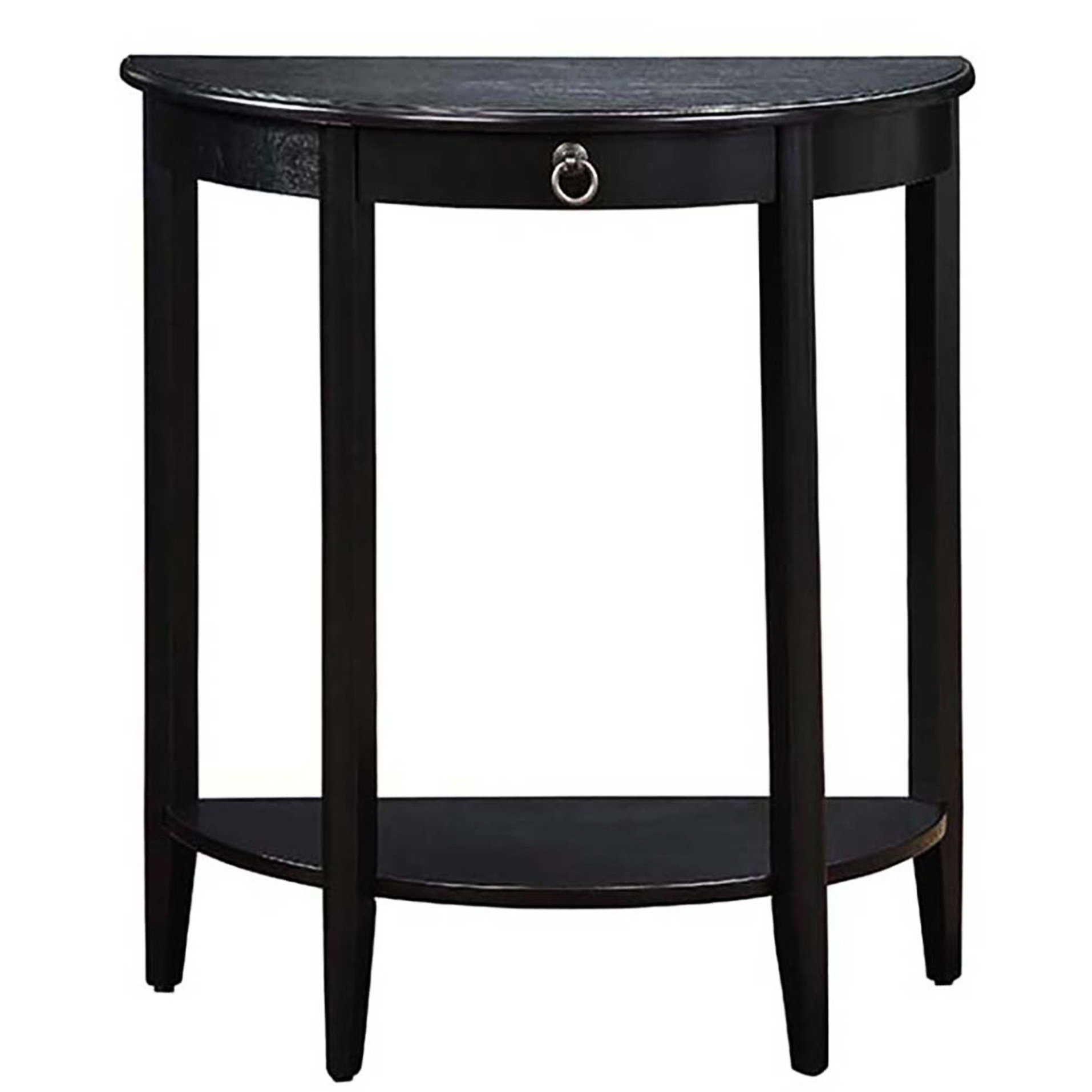 Ebern Designs Black Half-Moon Console Table - Complements Any Style ...