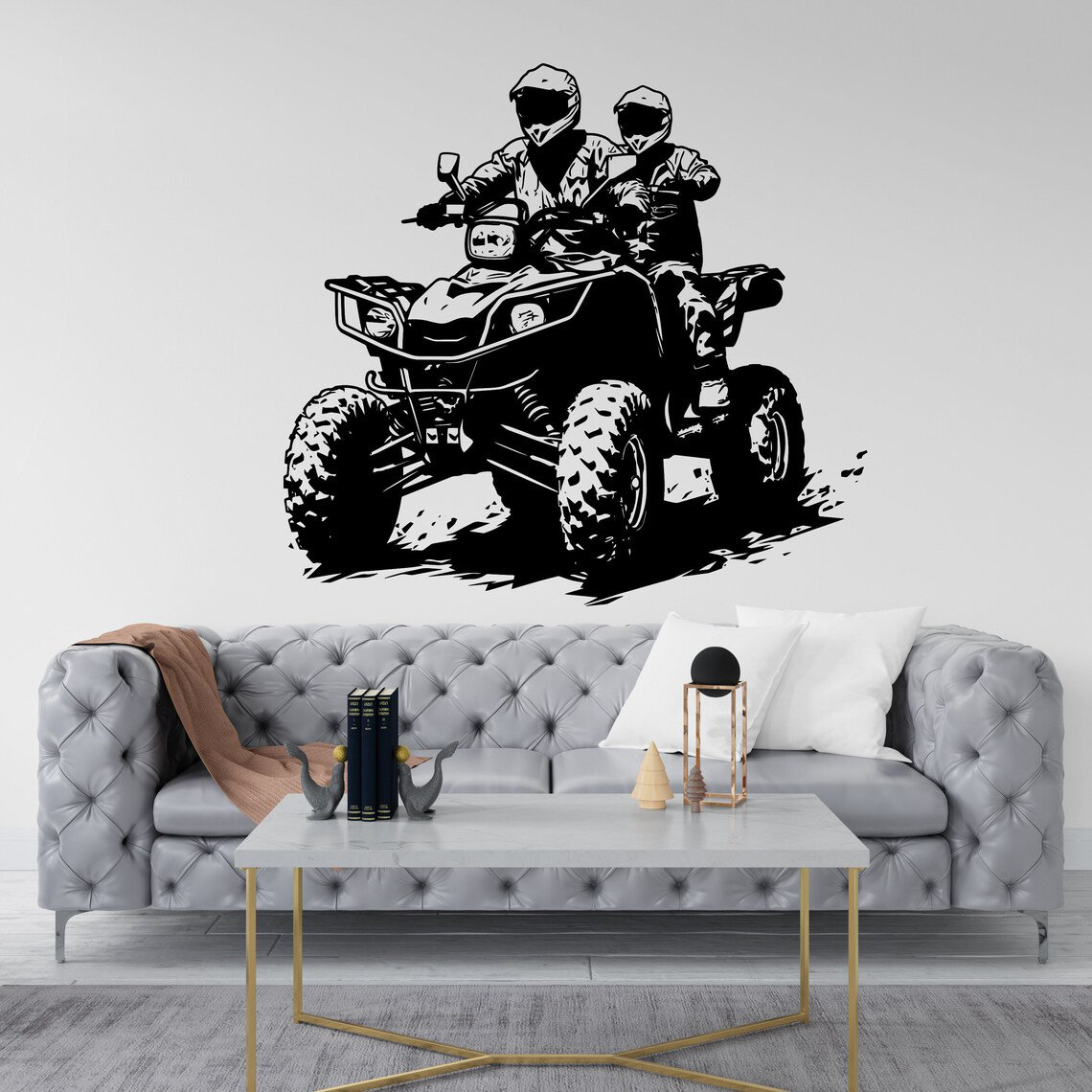 Williston Forge ATV Rider Wall Decal, Quad Wall Decor 4X4 Wheeler ...