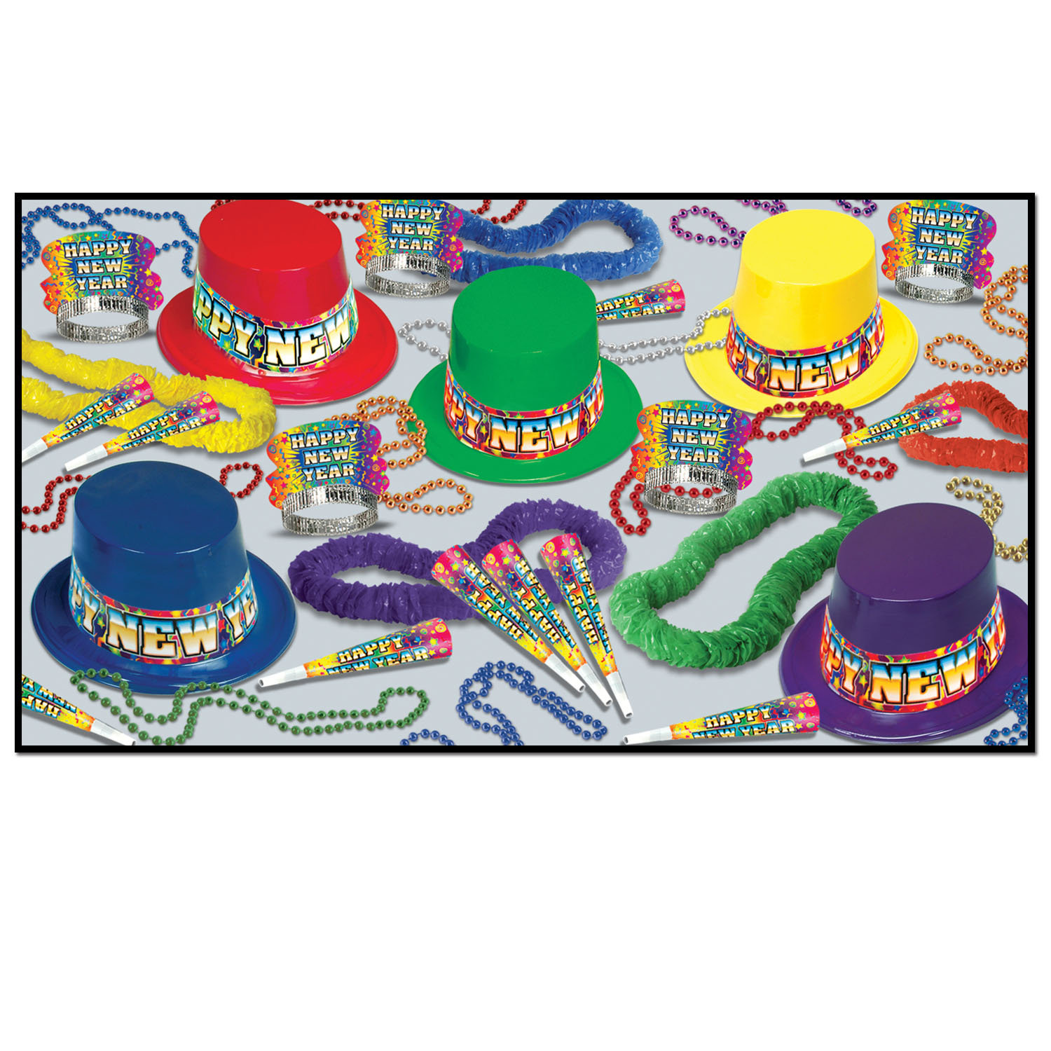 The Holiday Aisle® Rainbow Blast Party Hat Set | Wayfair
