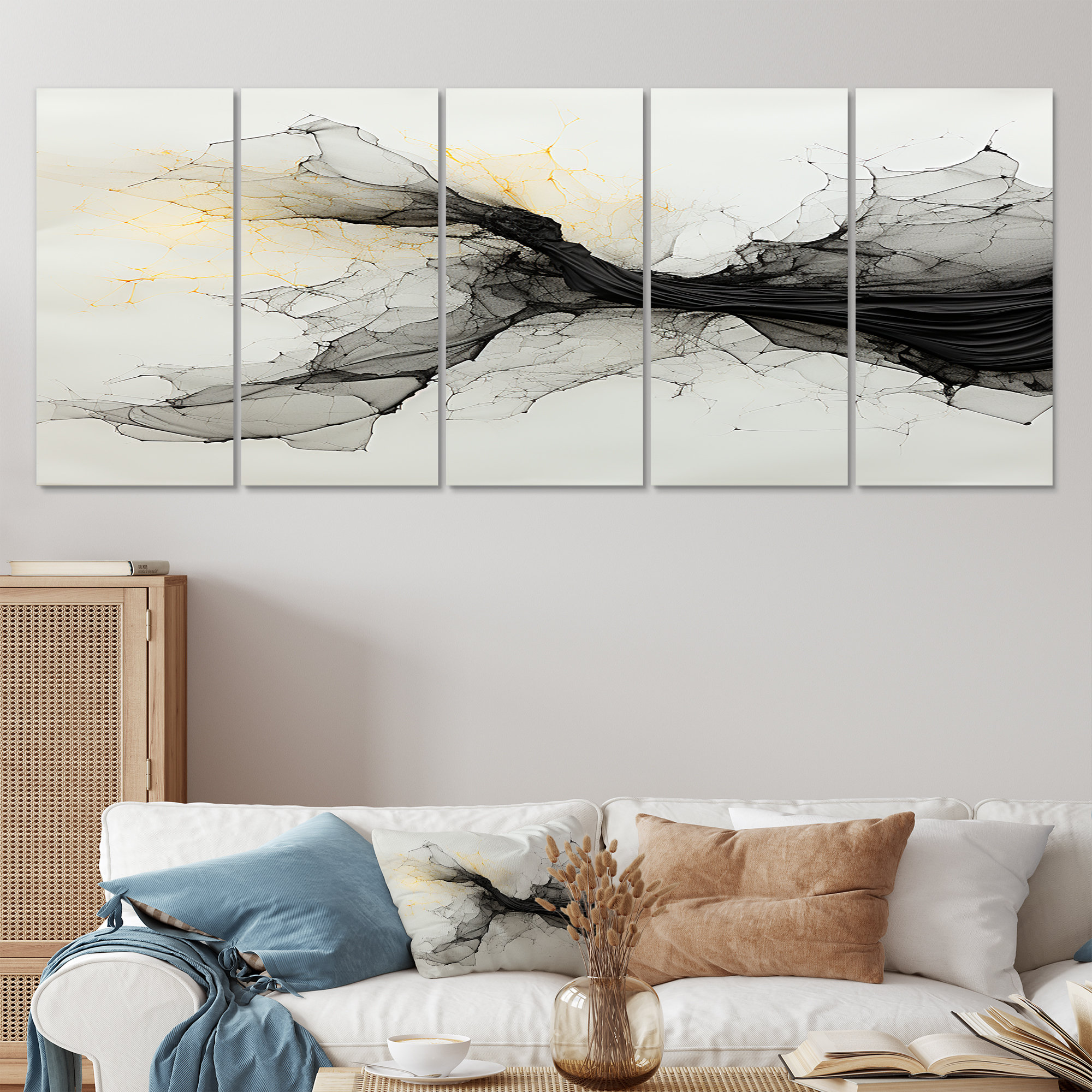 George Oliver Delicate Clouds Monochrome MOvements - Liquid ink ...