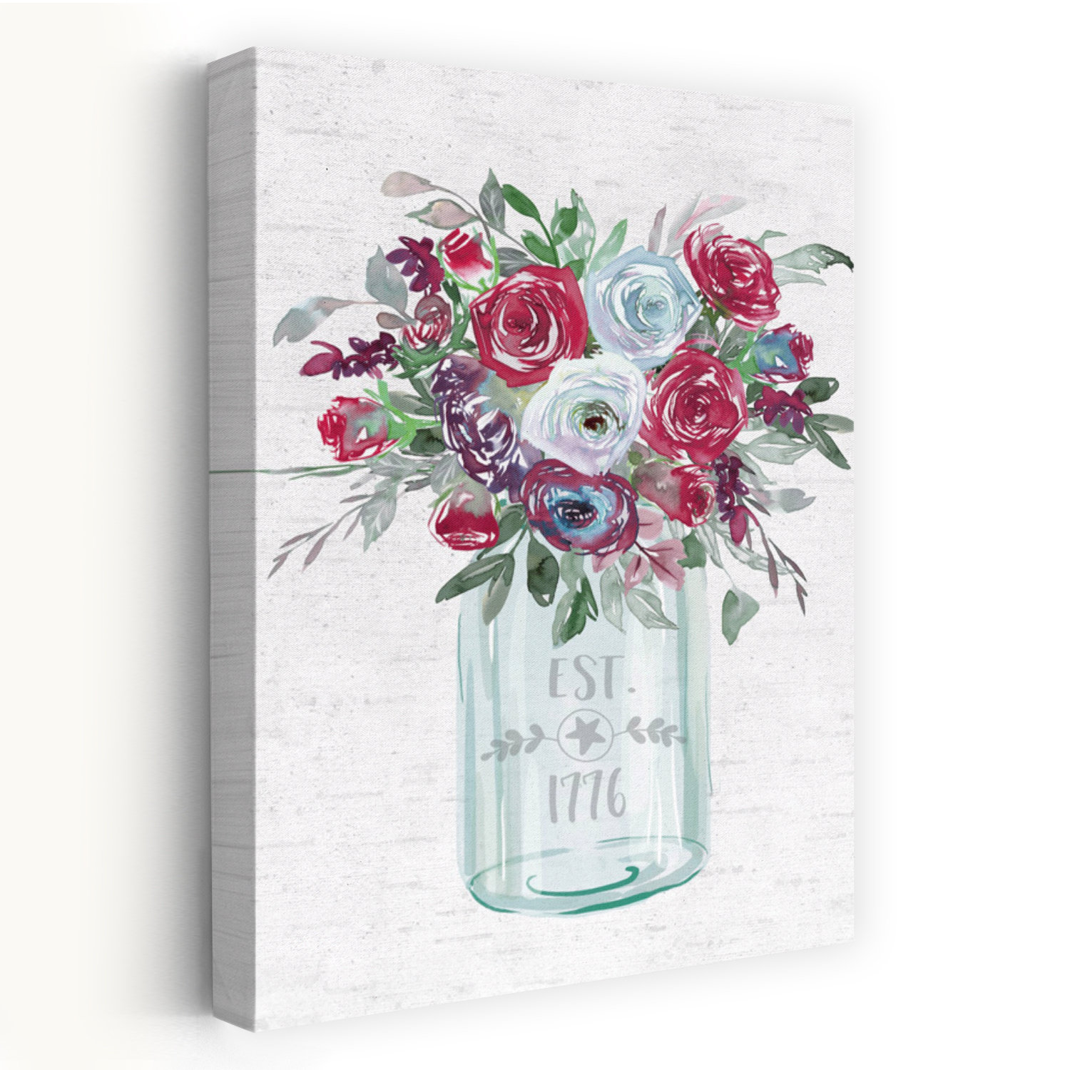 Ophelia & Co. Patriotic Roses Est. 1776 Contemporary Rose Art - Wayfair ...
