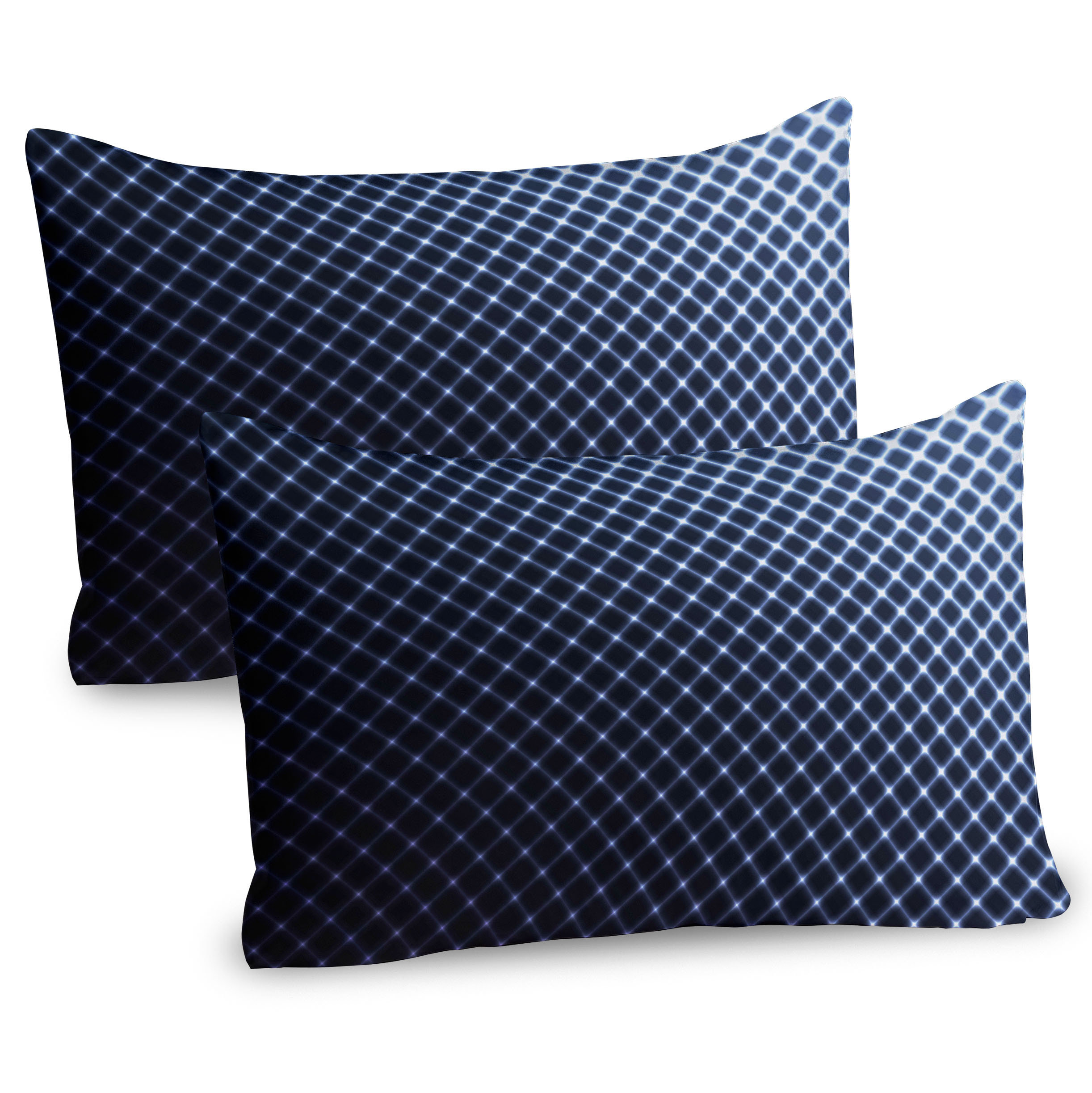 Ambesonne Dark Blue Pillow Sham 2 Pack Checkered Halftone 30"x20" Dark ...
