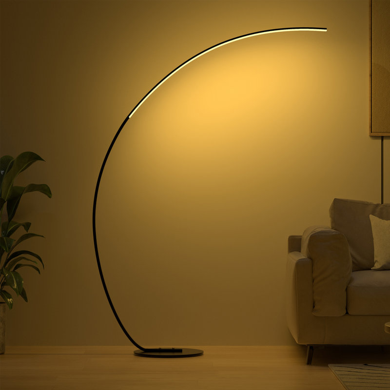 Ivy Bronx Kalonice 69'' Black LED Arched/Arc Floor Lamp & Reviews ...