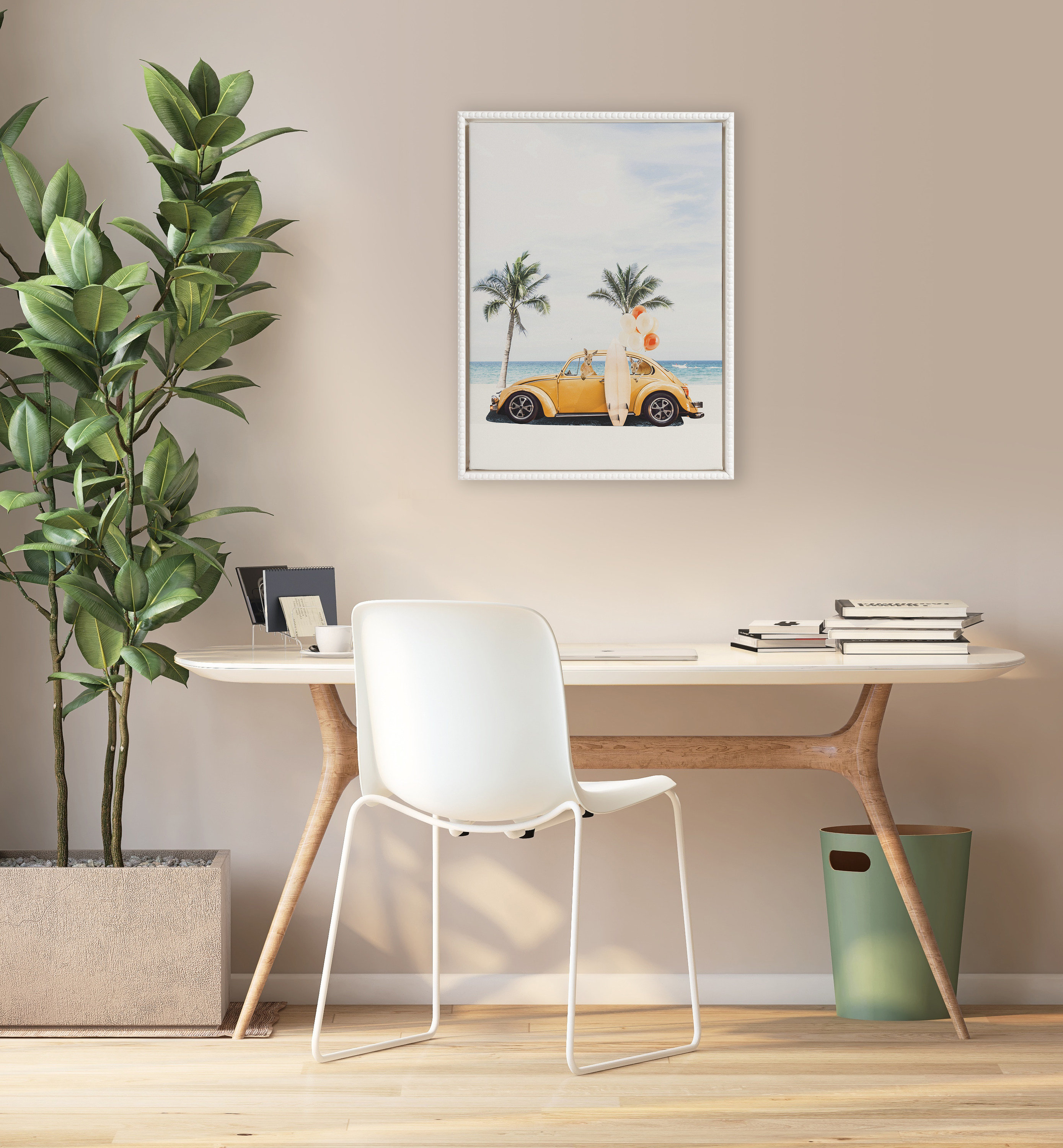 Lark Manor™ Kangaroo Summer Adventures by July Art Prints Framed Canvas ...