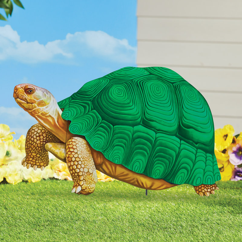 Bay Isle Home™ Realistic Tortoise Outdoor Garden Stake | Wayfair