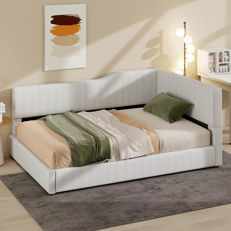 Mercer41 Upholstered Corner Daybed, Modern L-Shaped Daybed With Tufted ...