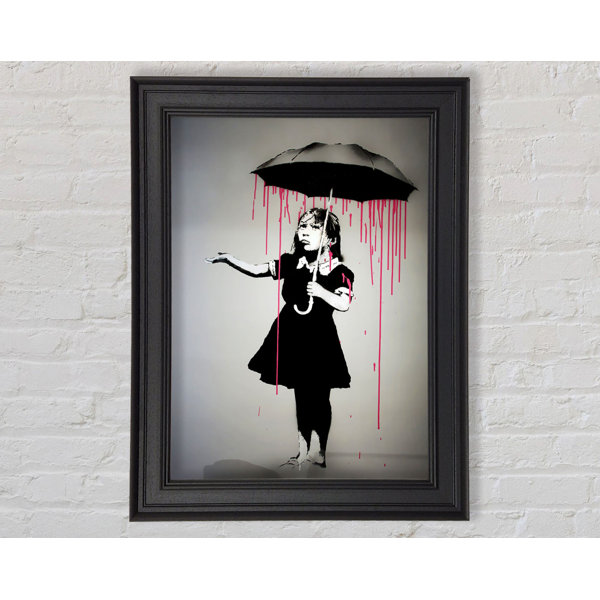 Happy Larry Umbrella Girl Framed Print | Wayfair.co.uk