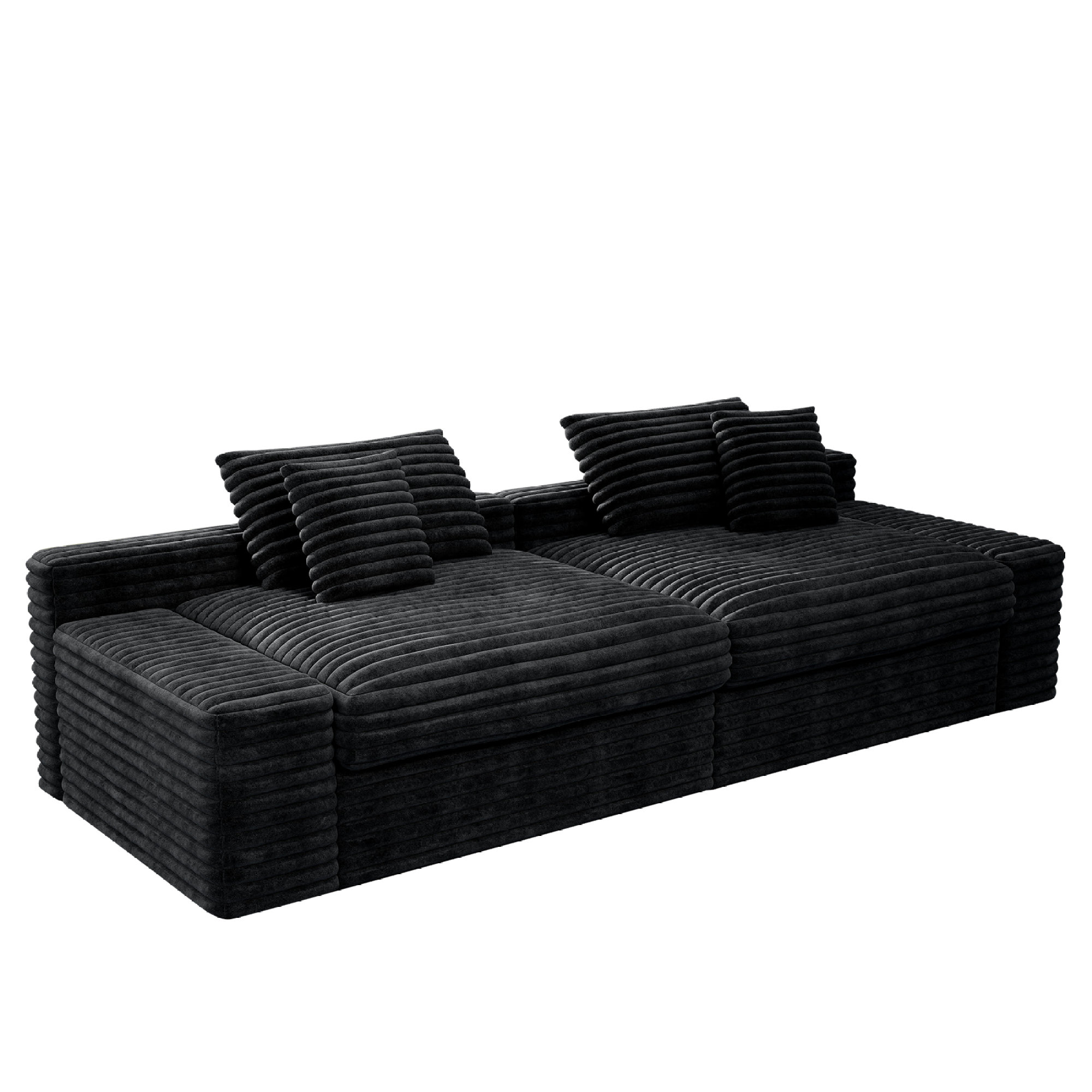 Wrought Studio™ 118.1" Modular Sectional Sofa, 2-Piece Compressed Cloud ...
