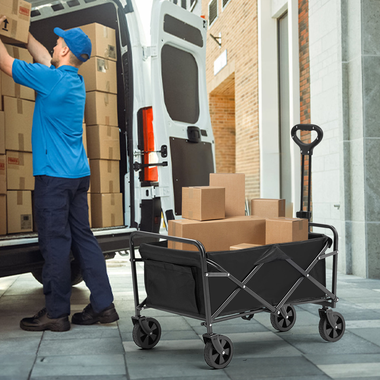 VEVOR Collapsible Folding Heavy Duty Garden Carts | Wayfair