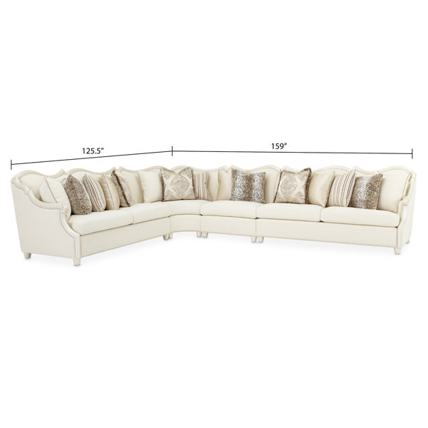 Michael Amini Chamberi 4 - Piece Upholstered Sectional | Wayfair