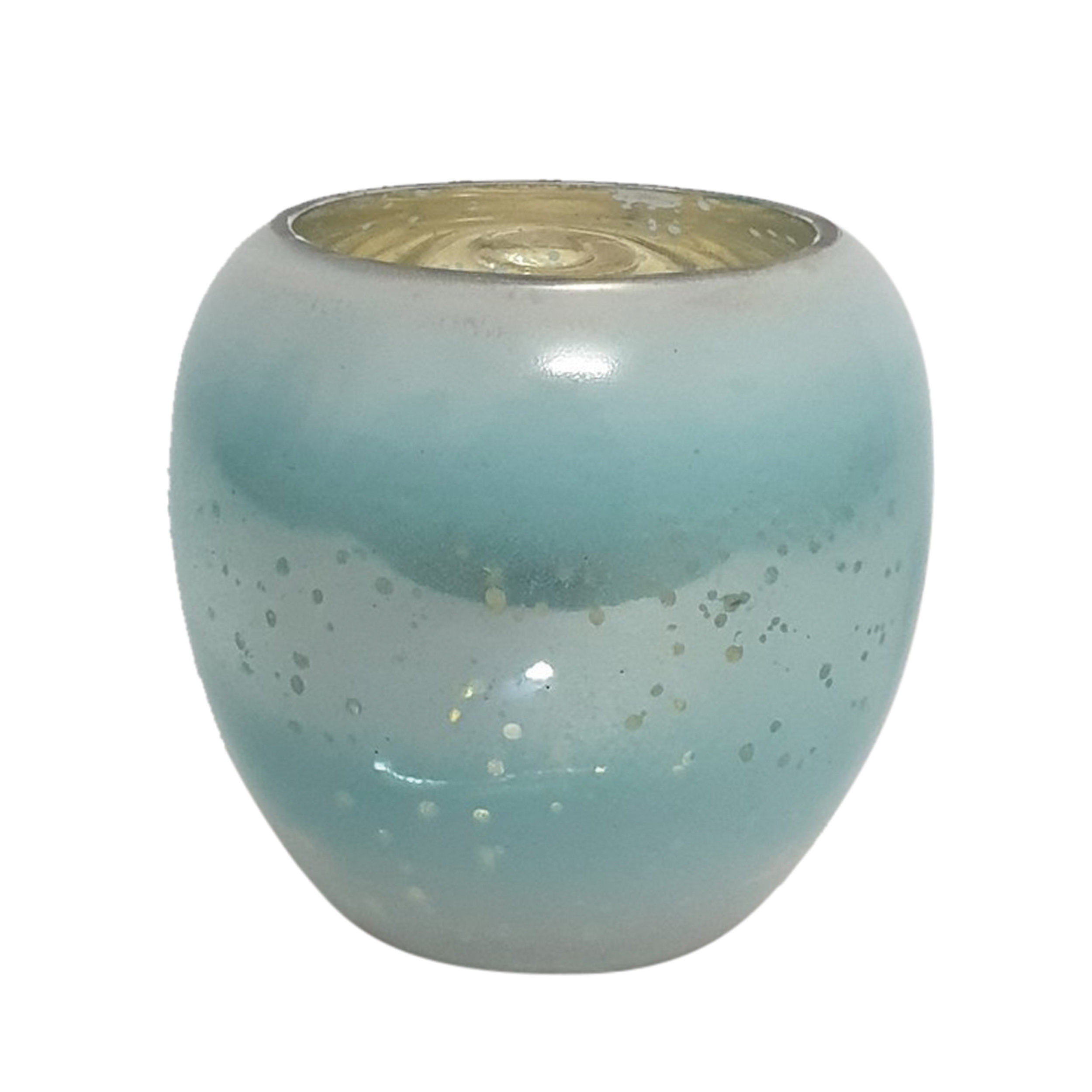 Highland Dunes VIP Glass 3 in. Blue Rounded Candle Holder | Wayfair