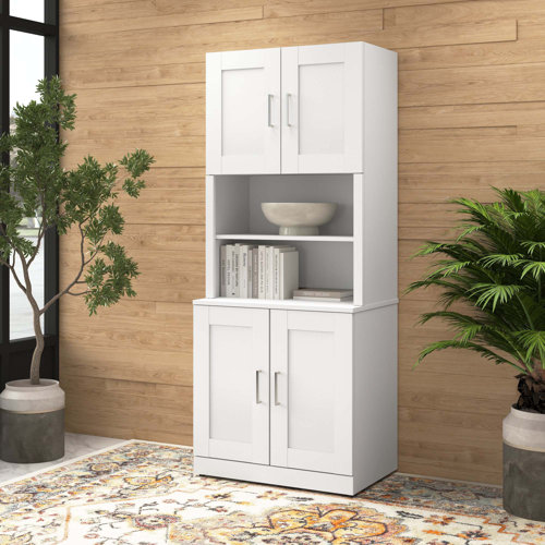 Bush Business Furniture 30W Storage Cabinet With Doors And Hutch ...