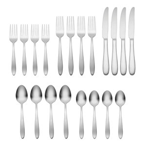 Oneida Mooncrest Satin 20 Piece Everyday Flatware Set & Reviews | Wayfair