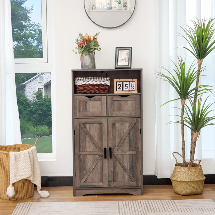 Millwood Pines Ayvri Accent Cabinet with 2 Drawers & Doors & Reviews ...