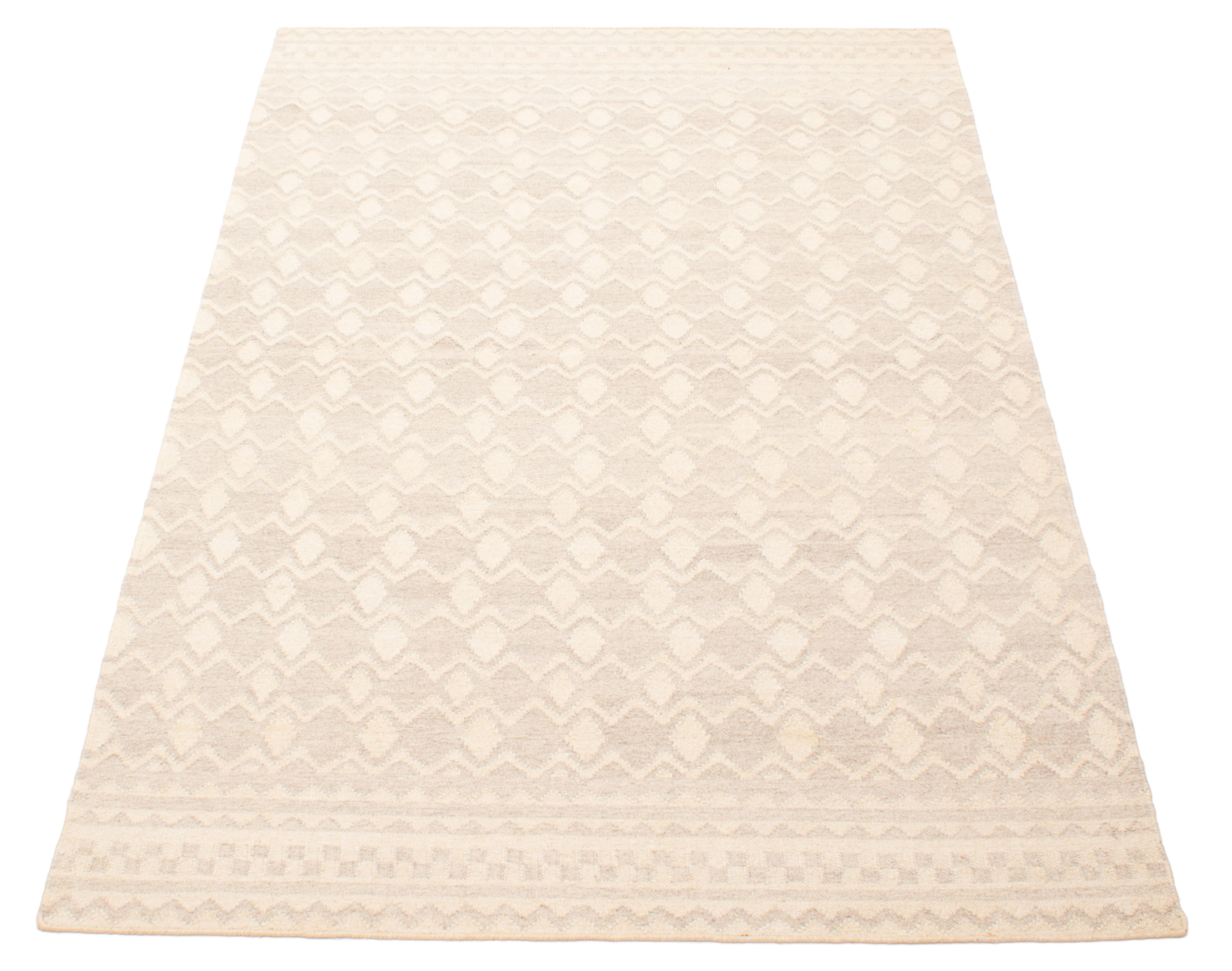 Bloomsbury Market One Of A Kind Ankara Ivory Kilim 5'3" x 7'7"Area Rug ...