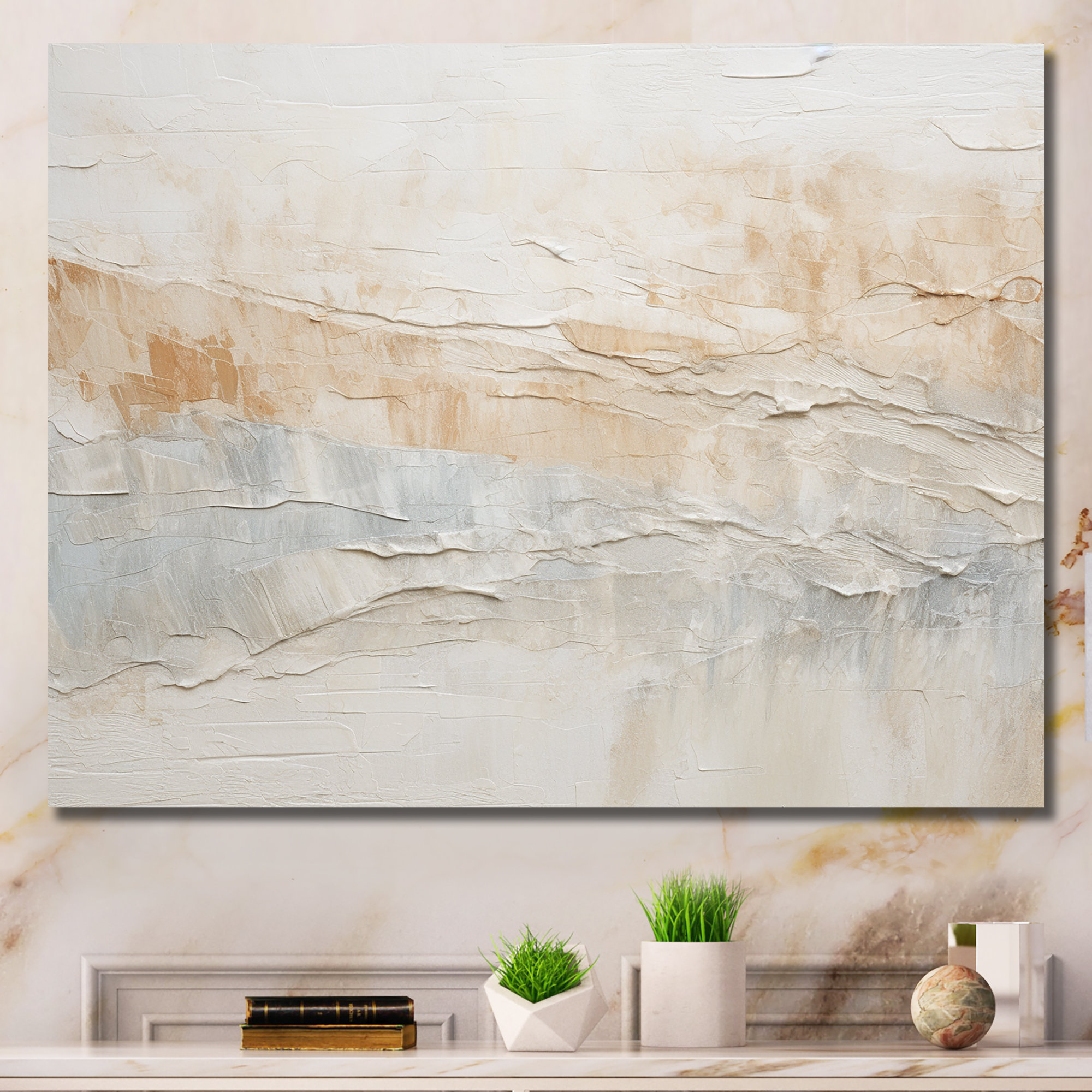 Wrought Studio Minimalism Geige Glacier Harmony II - Abstract Canvas ...