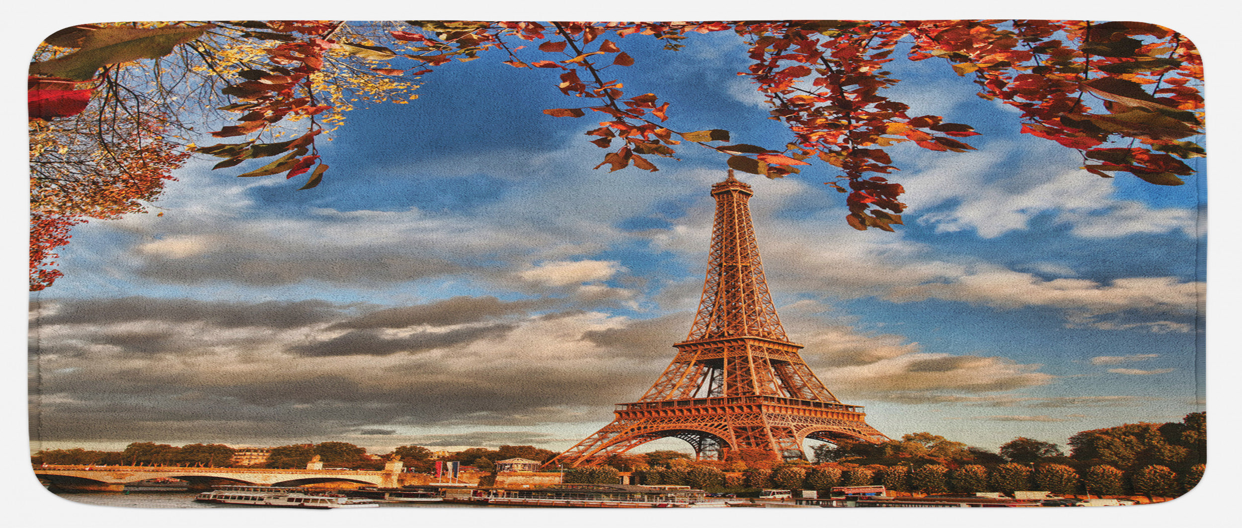 East Urban Home Eiffel Tower Kitchen Mat | Wayfair