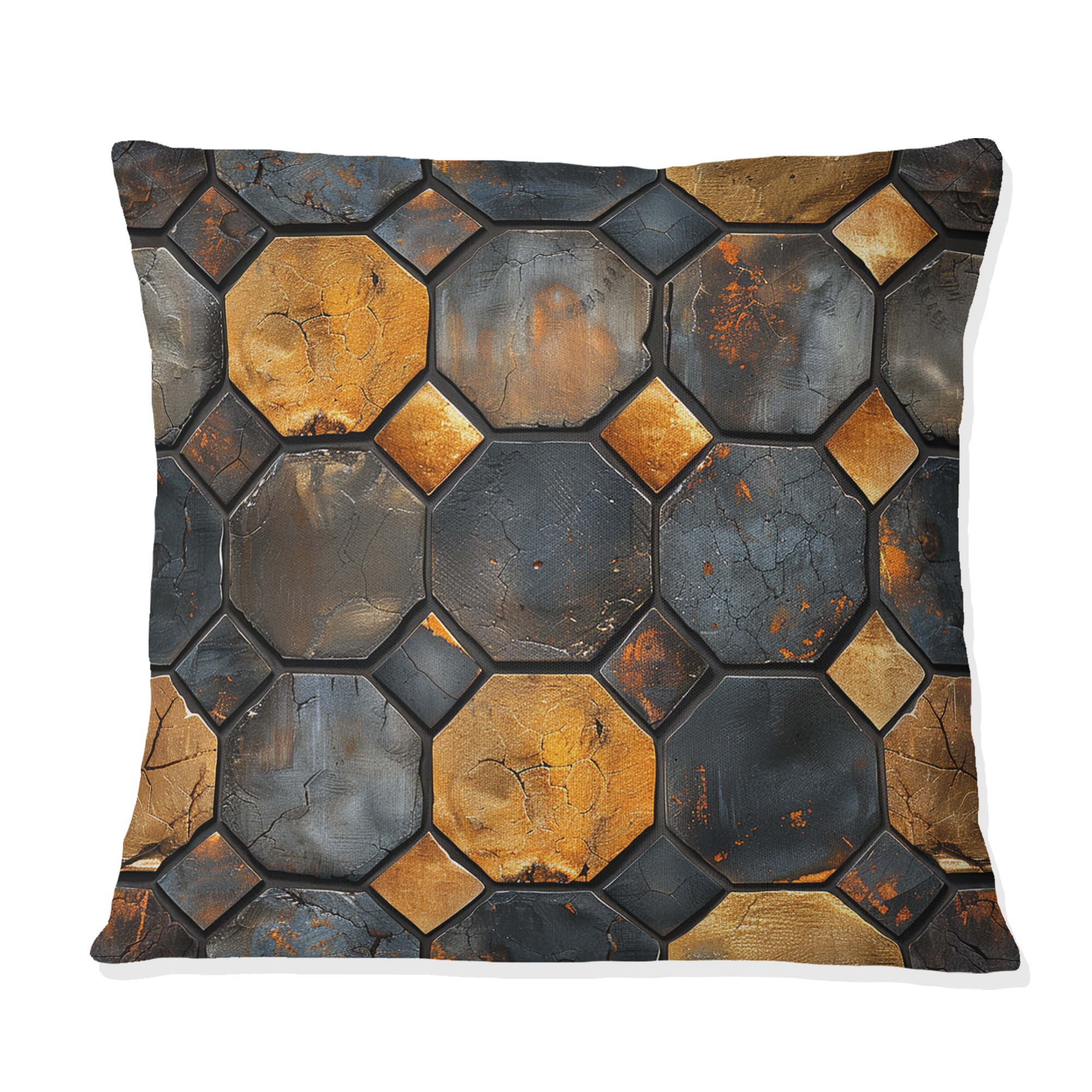 Design Art Glamorous Hexagon I - Glam Throw Pillow | Wayfair