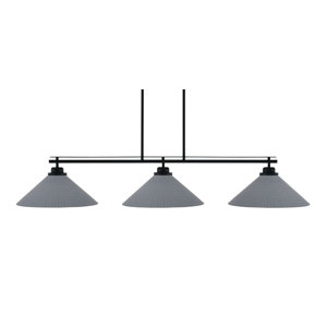 Toltec Lighting Odyssey 3 Light Bar Round Fitter Shown In Matte Black ...