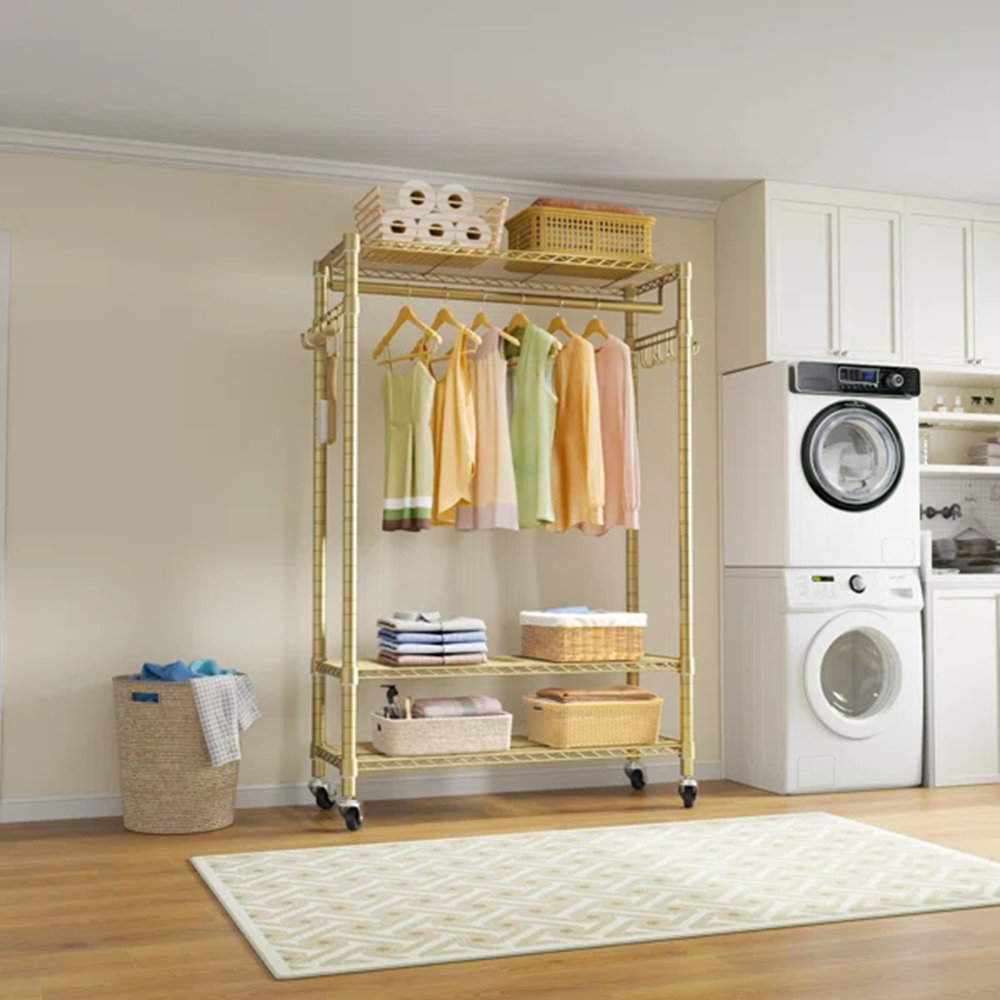 VIPEK R3 Heavy Duty Clothes Rack with Lockable Wheels, Rolling Portable ...