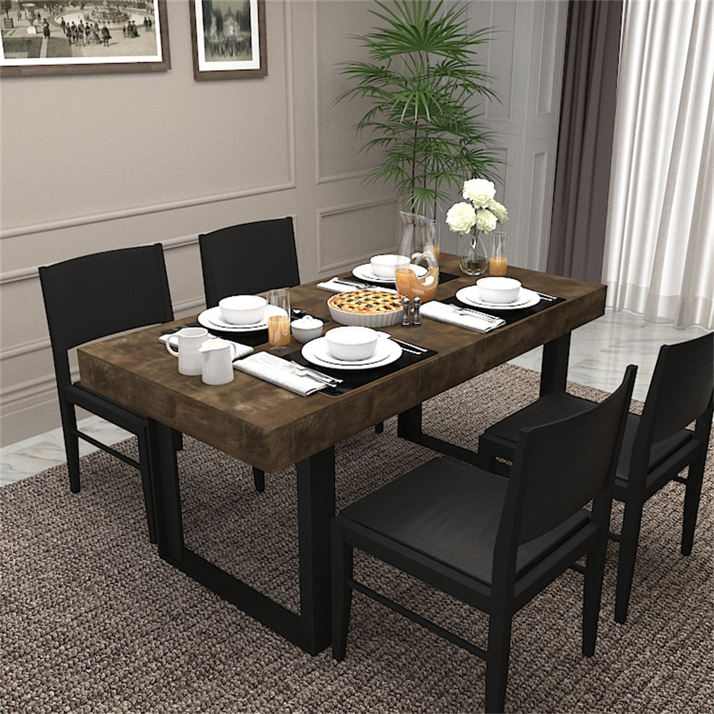 17 Stories Modern Farmhouse Extendable Dining Room Table For 6 To 10 ...