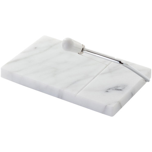 Judge Marble, 21 x 20cm Cheese Board & Cutter, White & Reviews ...